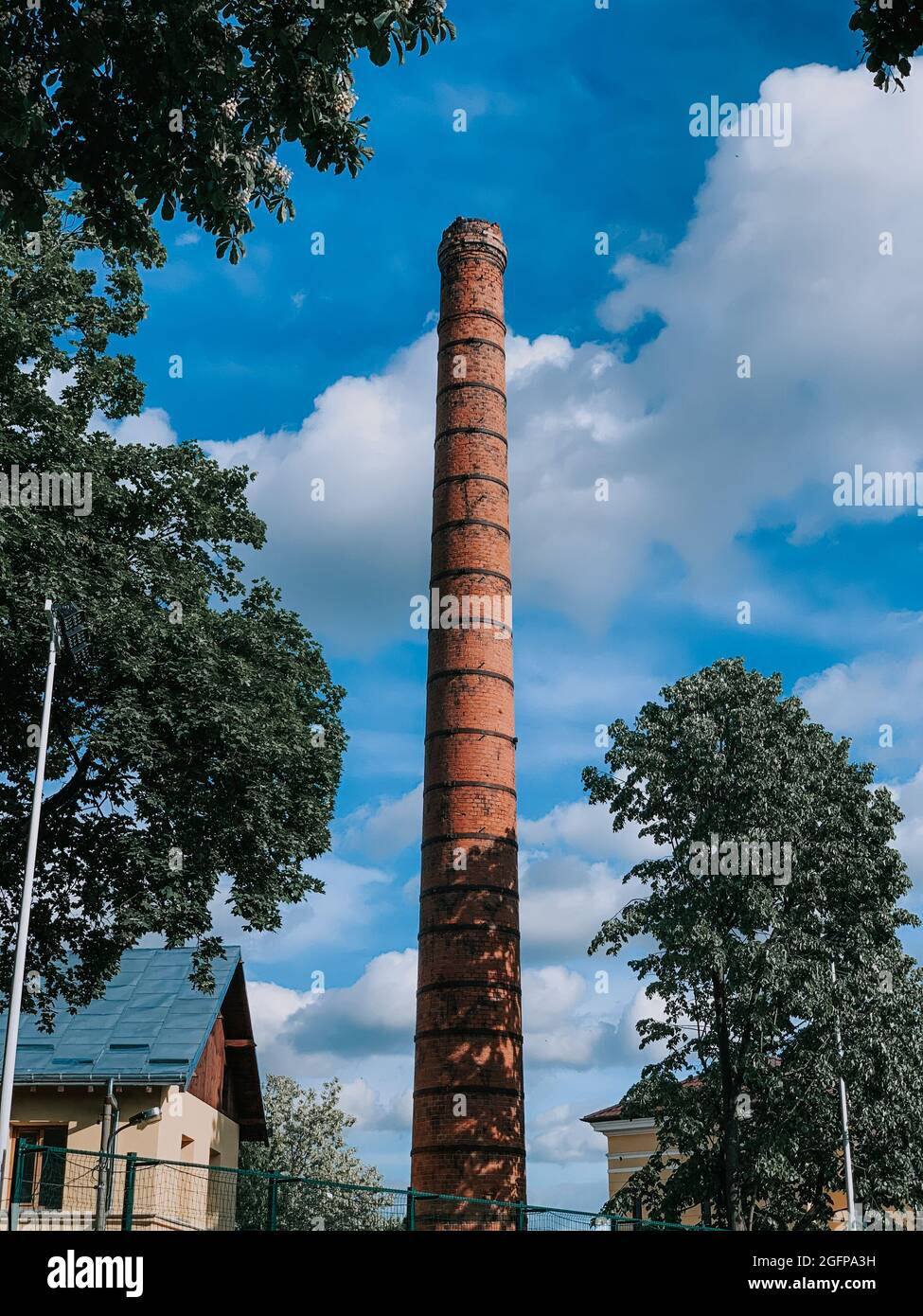 Chimney in the yard of Costache Negruzzi National College in lasi ...