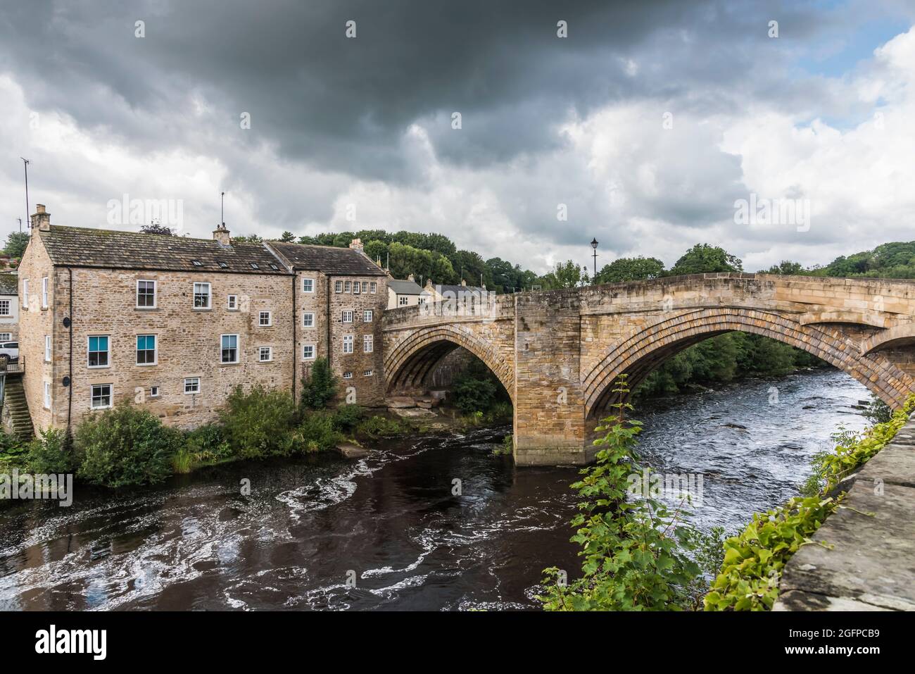 This is the bridge across the River Tees at the Town of Barnard Castle ...