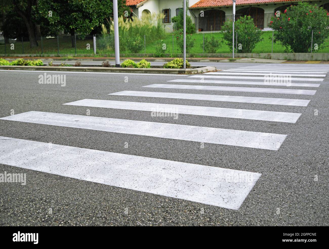View of empty crosswalk Stock Photo - Alamy