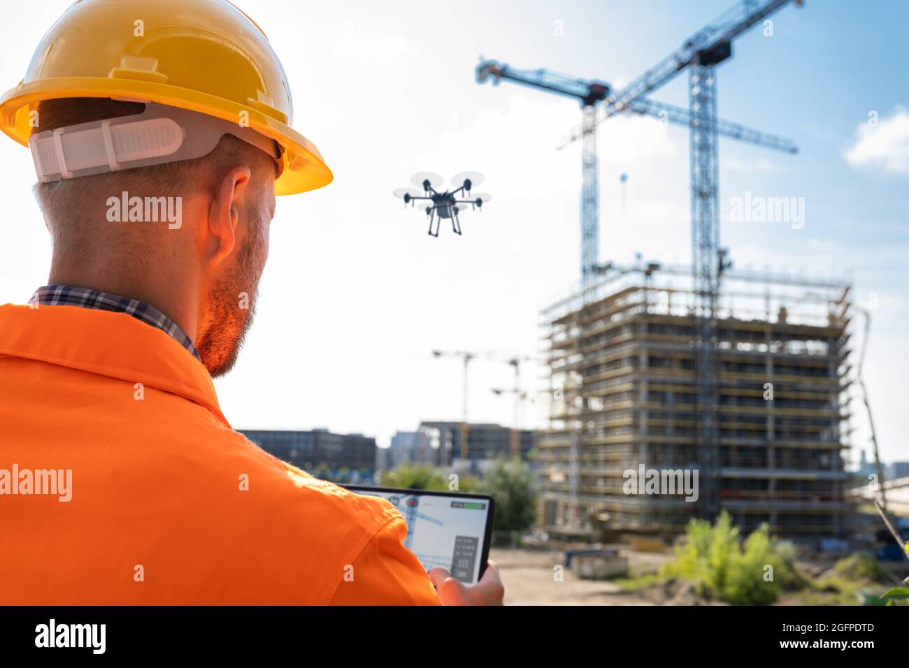 Aerial Surveillance Aircraft Or Drone. Digital Monitoring Technology ...