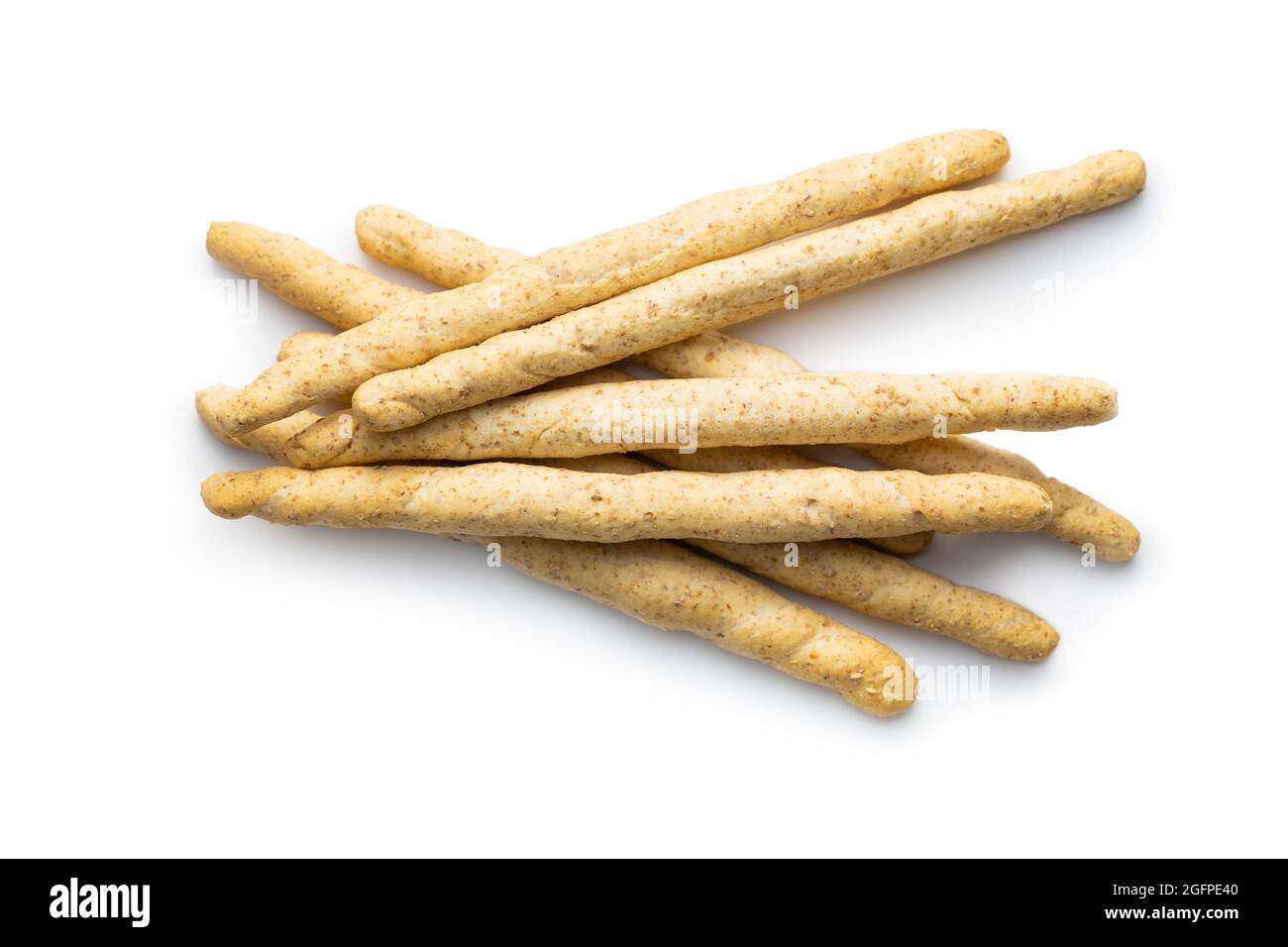 Grissini sticks. Traditional italian bread sticks isolated on white ...