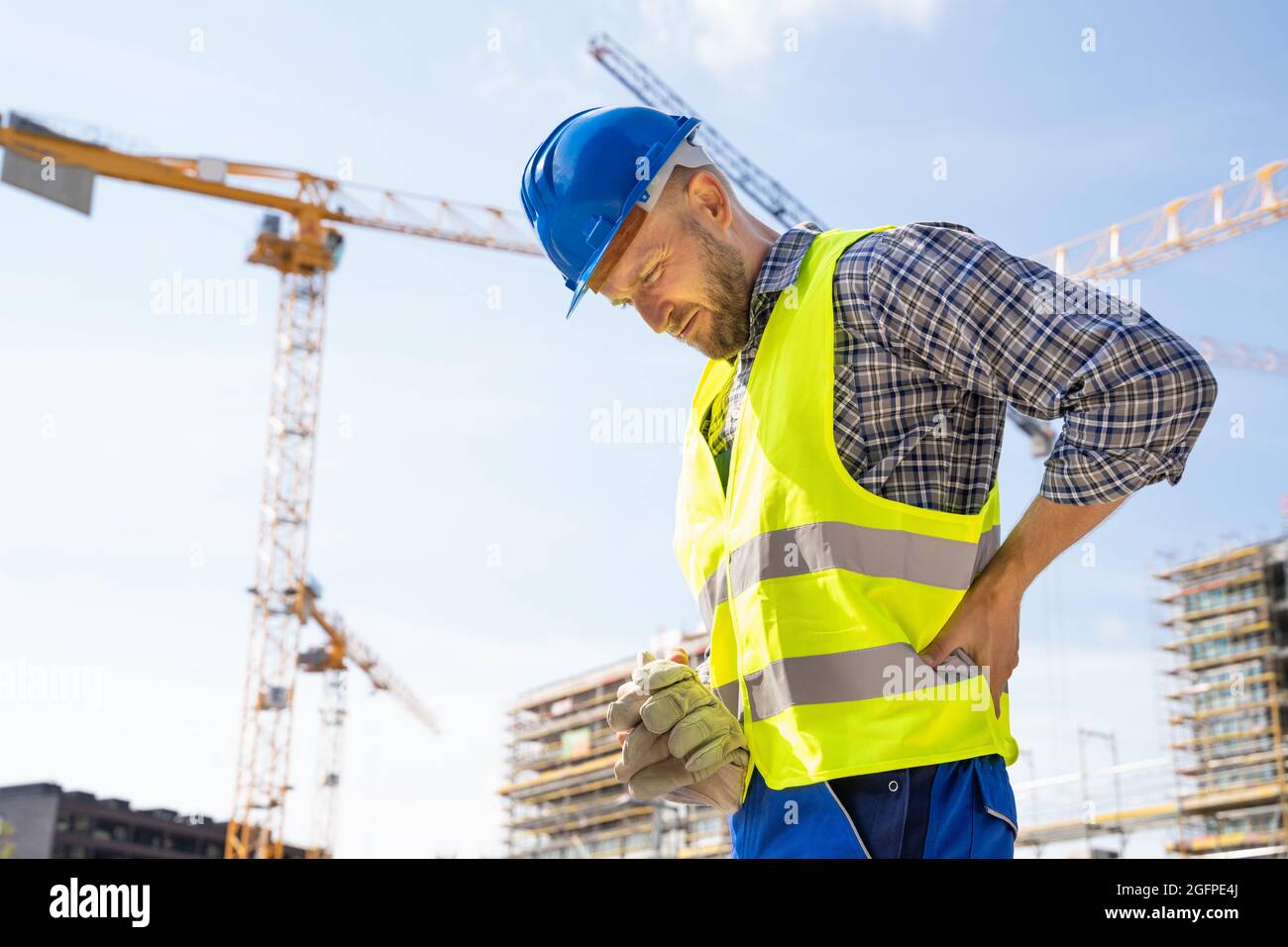 Engineer With Back Pain Injury After Accident At Construction Site ...