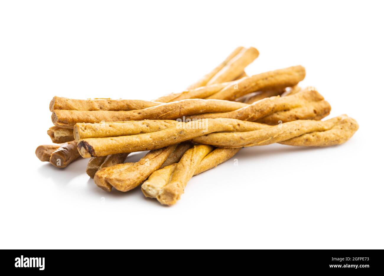 Grissini sticks. Traditional italian bread sticks isolated on white ...