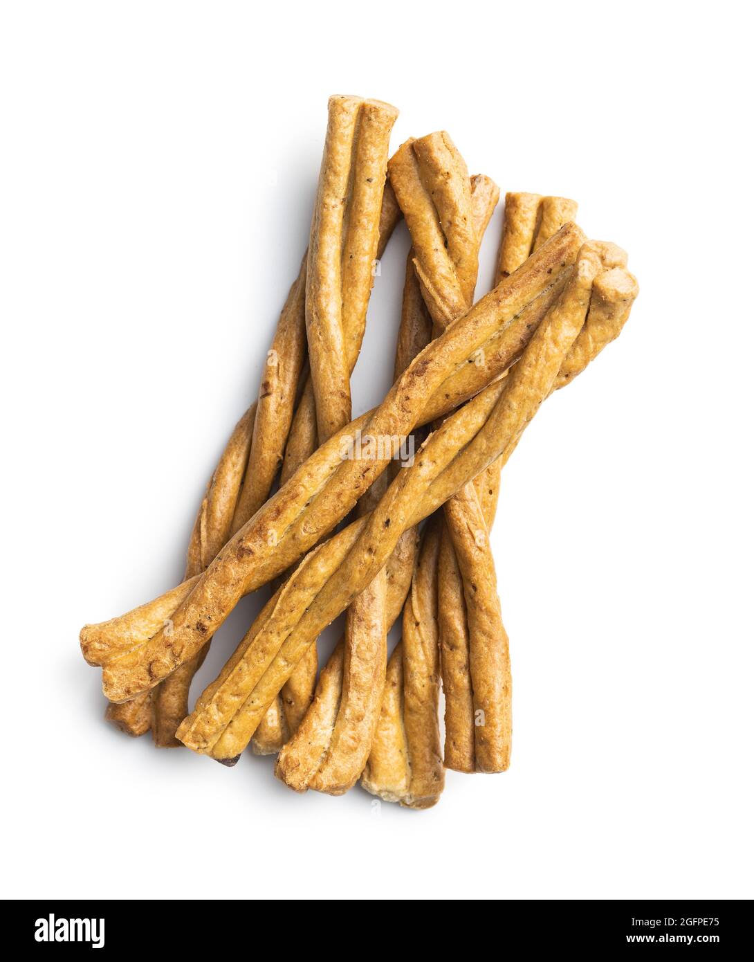 Grissini sticks. Traditional italian bread sticks isolated on white ...