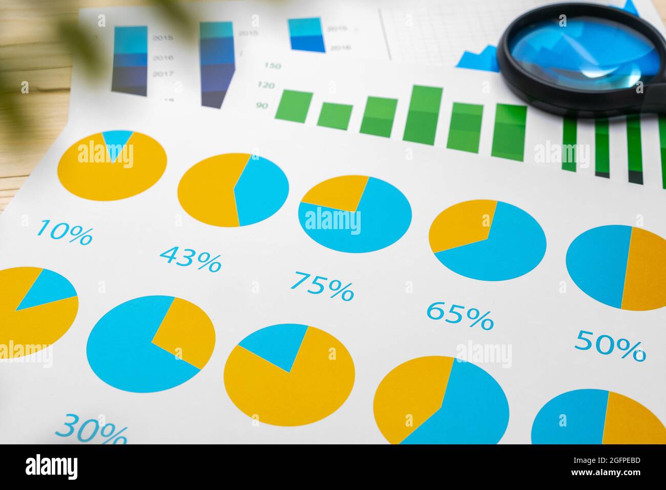 Close up of business graph analysis document Stock Photo - Alamy