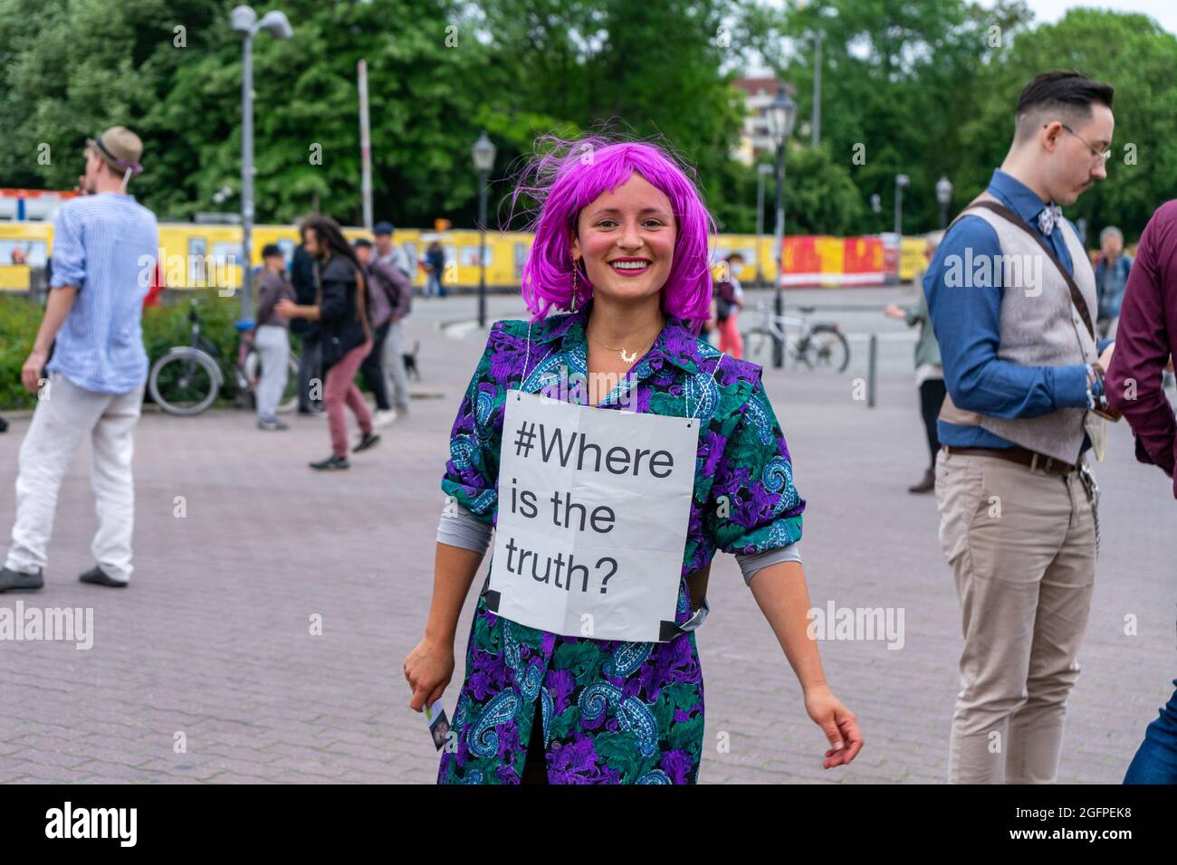 Demonstration Berlin Germany at the Alexanderplatz Stock Photo - Alamy