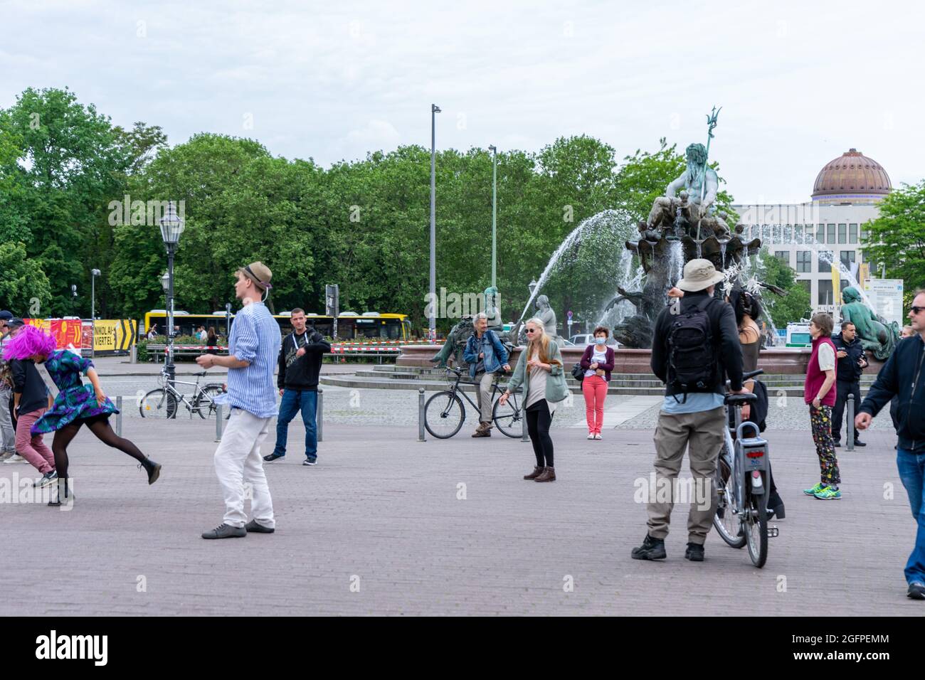 Demonstration Berlin Germany at the Alexanderplatz Stock Photo - Alamy