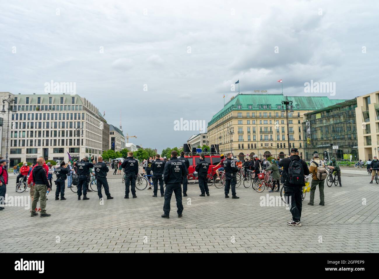 Demonstration Berlin Germany at the Alexanderplatz Stock Photo - Alamy