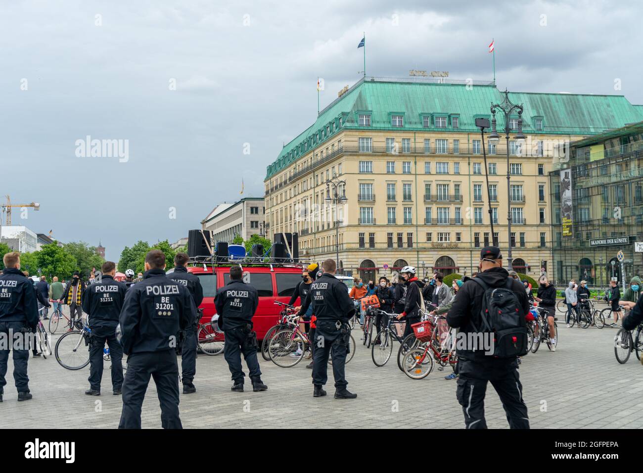 Demonstration Berlin Germany at the Alexanderplatz Stock Photo - Alamy