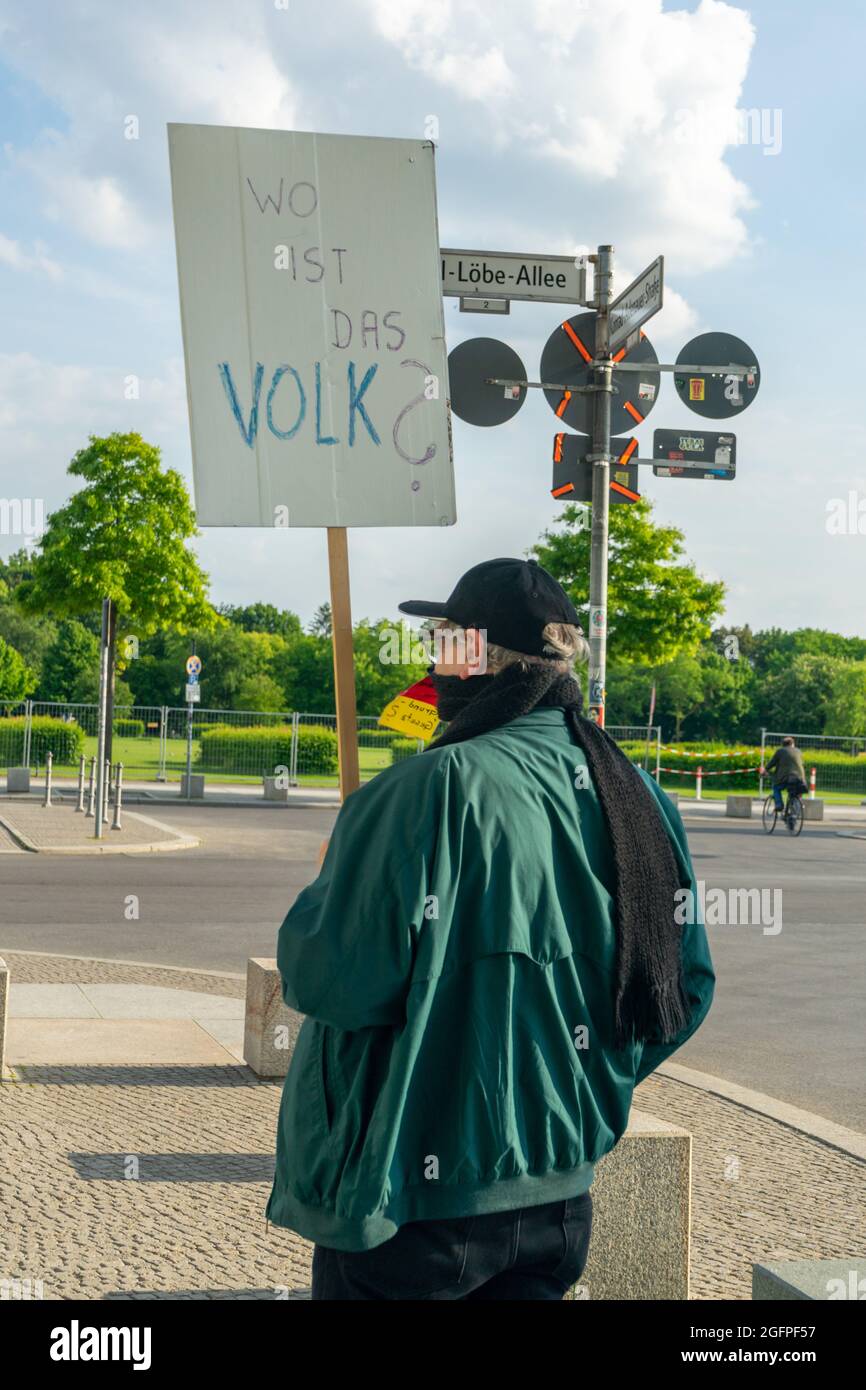 Demonstration Berlin Germany at the Alexanderplatz Stock Photo - Alamy