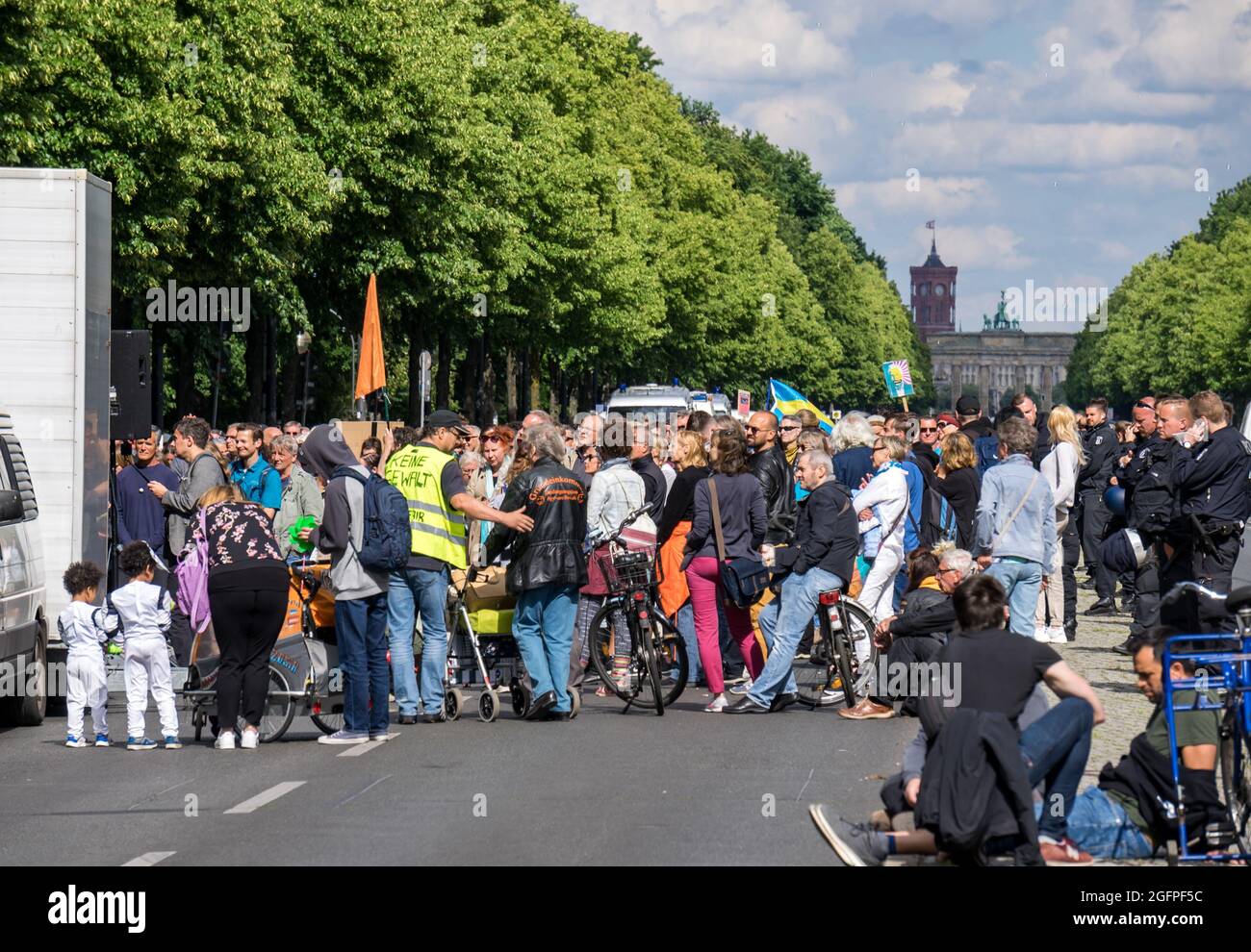 Demonstration Berlin Germany at the Alexanderplatz Stock Photo - Alamy