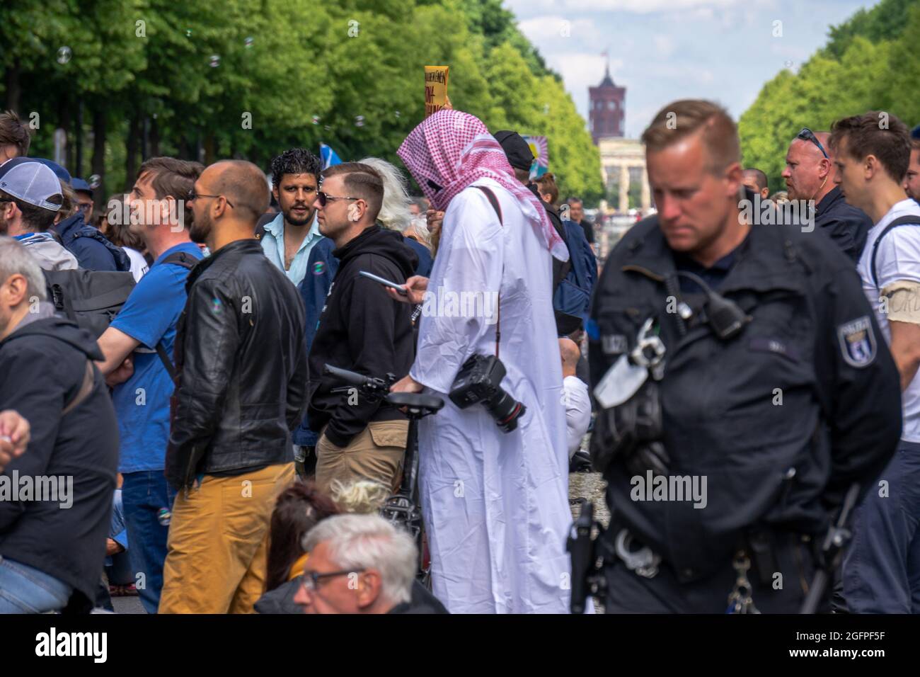 Demonstration Berlin Germany at the Alexanderplatz Stock Photo - Alamy