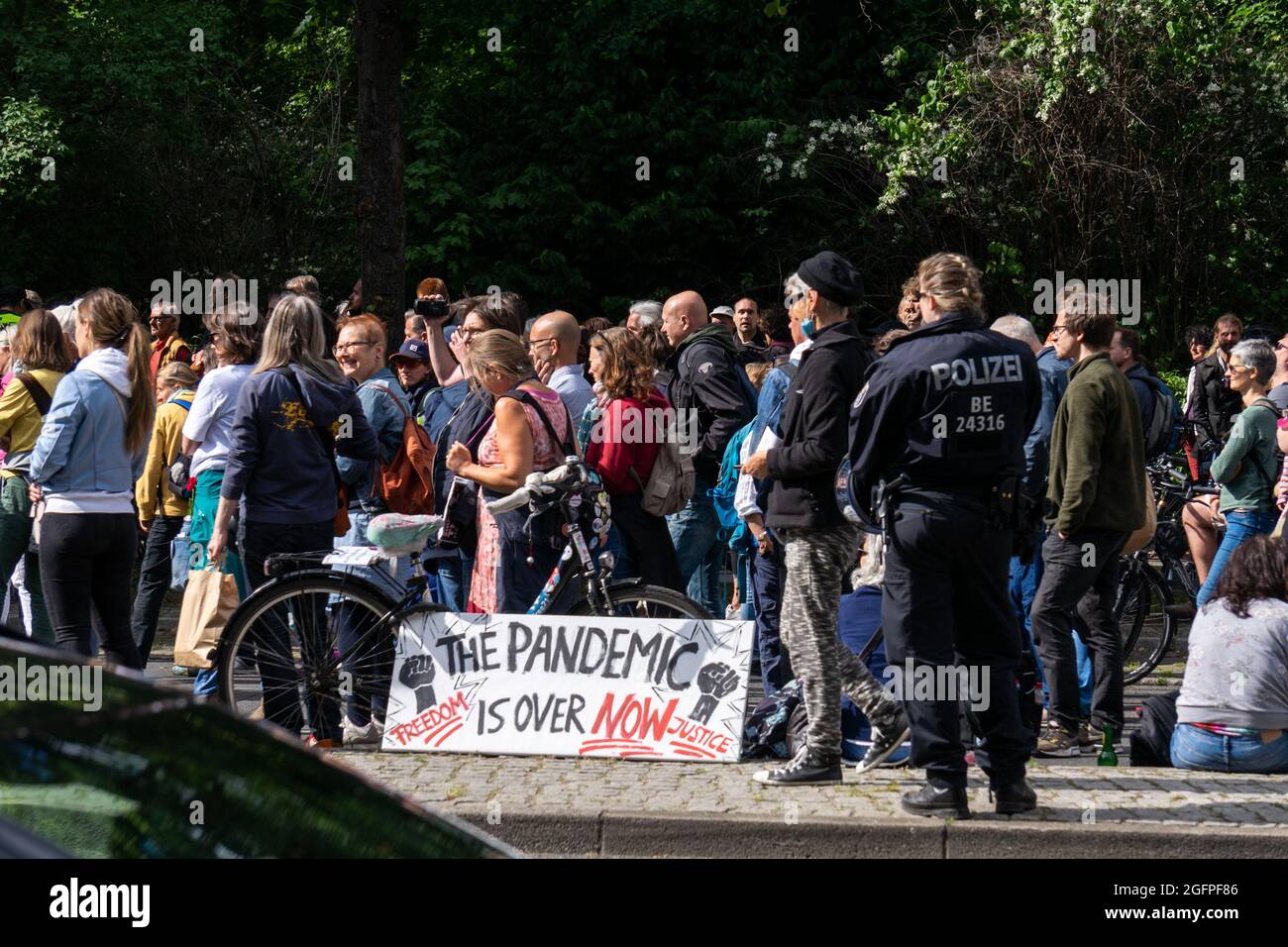 Demonstration Berlin Germany at the Alexanderplatz Stock Photo - Alamy