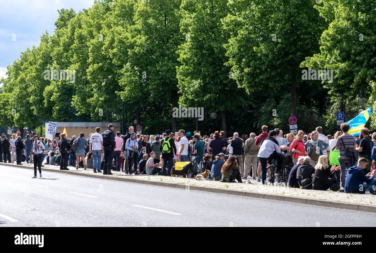 Demonstration Berlin Germany at the Alexanderplatz Stock Photo - Alamy