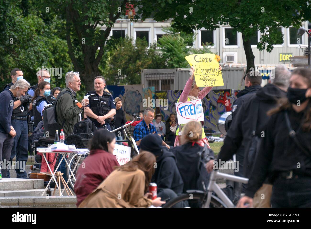 Demonstration Berlin Germany at the Alexanderplatz Stock Photo - Alamy