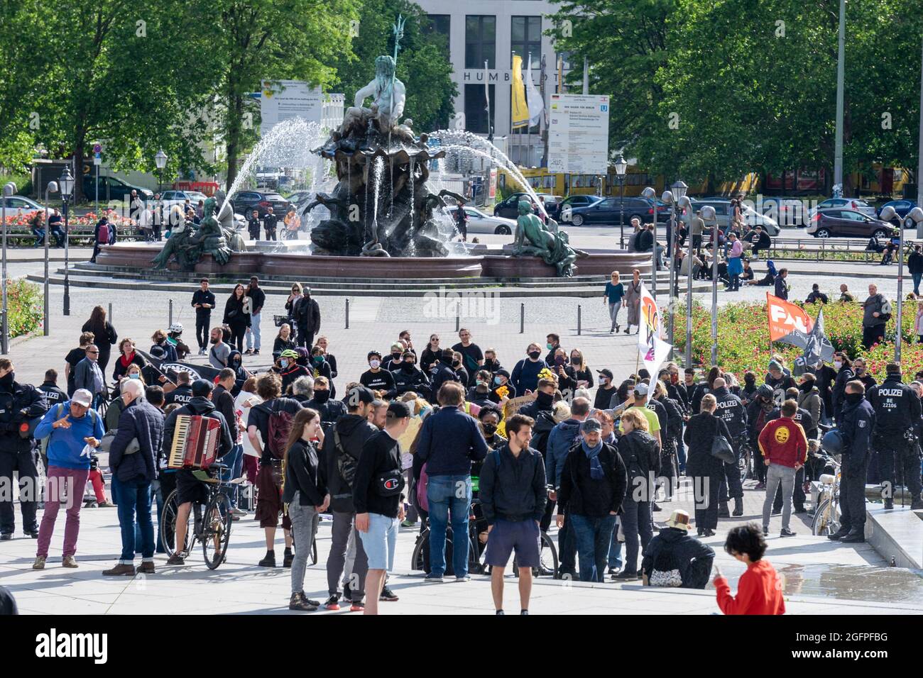 Demonstration Berlin Germany at the Alexanderplatz Stock Photo - Alamy