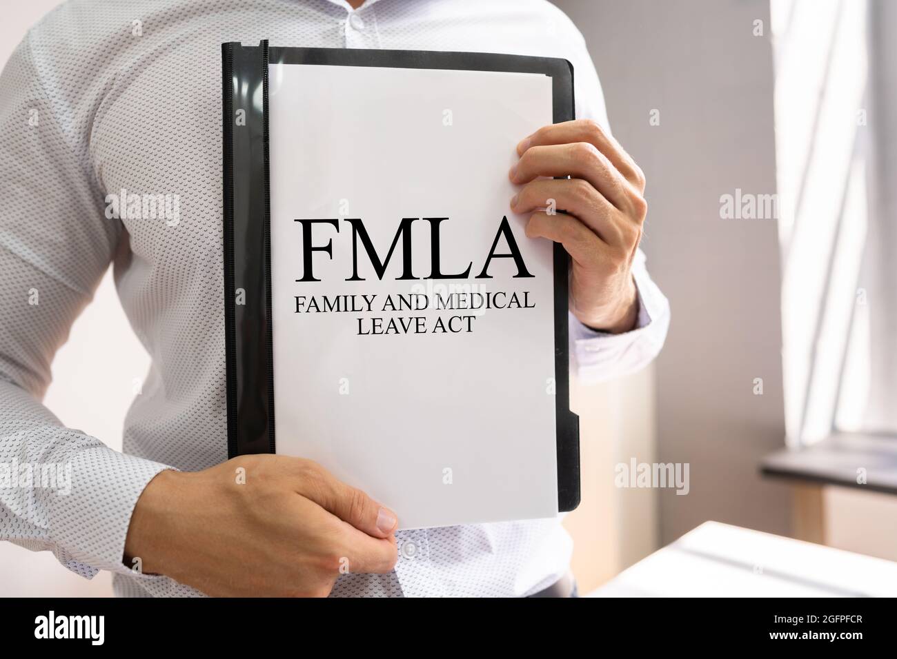 Family Paid Sick Leave Act. FMLA Policy Stock Photo - Alamy