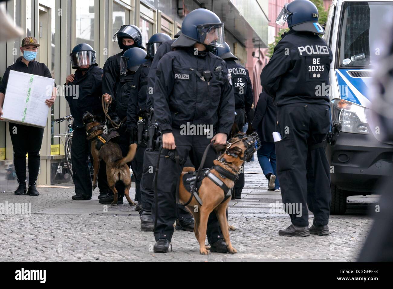 Demonstration Berlin Germany at the Alexanderplatz Stock Photo - Alamy