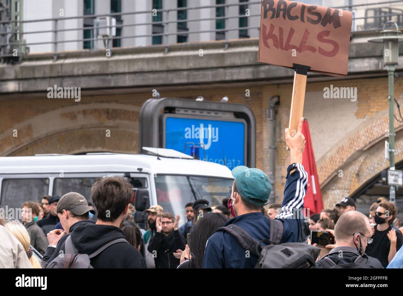 Demonstration Berlin Germany at the Alexanderplatz Stock Photo - Alamy