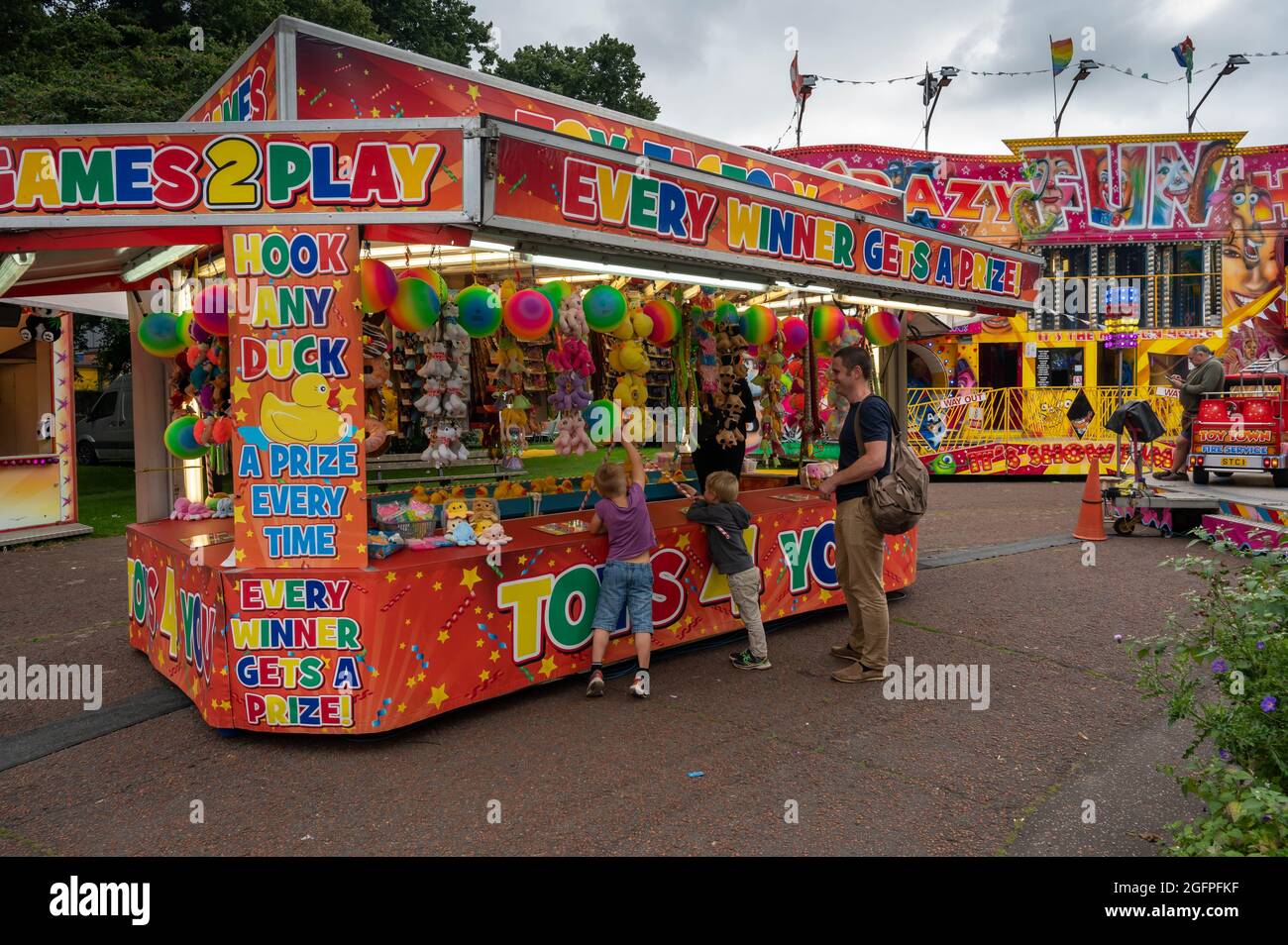 Mobile funfair held every year in Chapel field gardens in Norwich ...