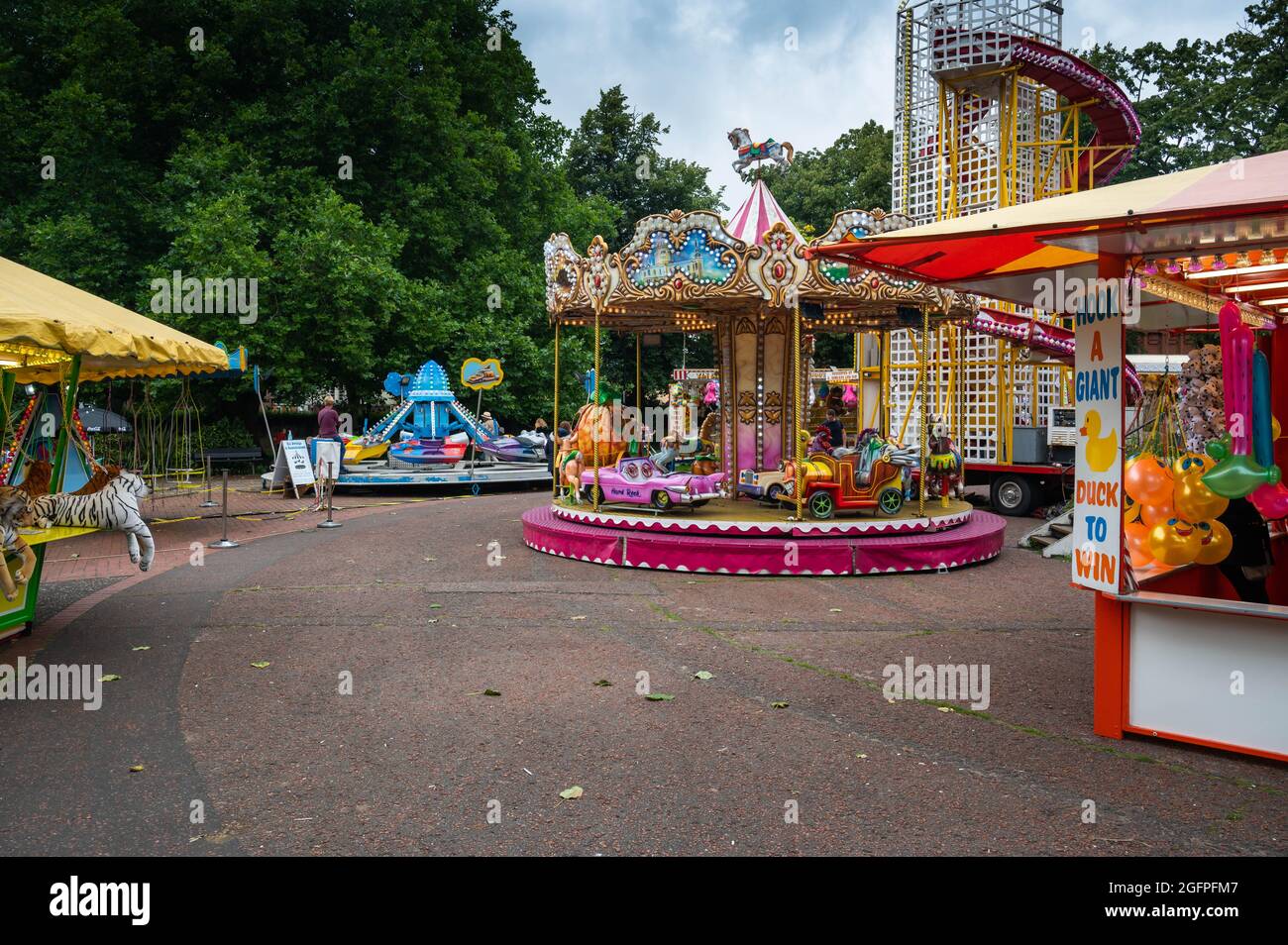 Mobile funfair held every year in Chapel field gardens in Norwich ...