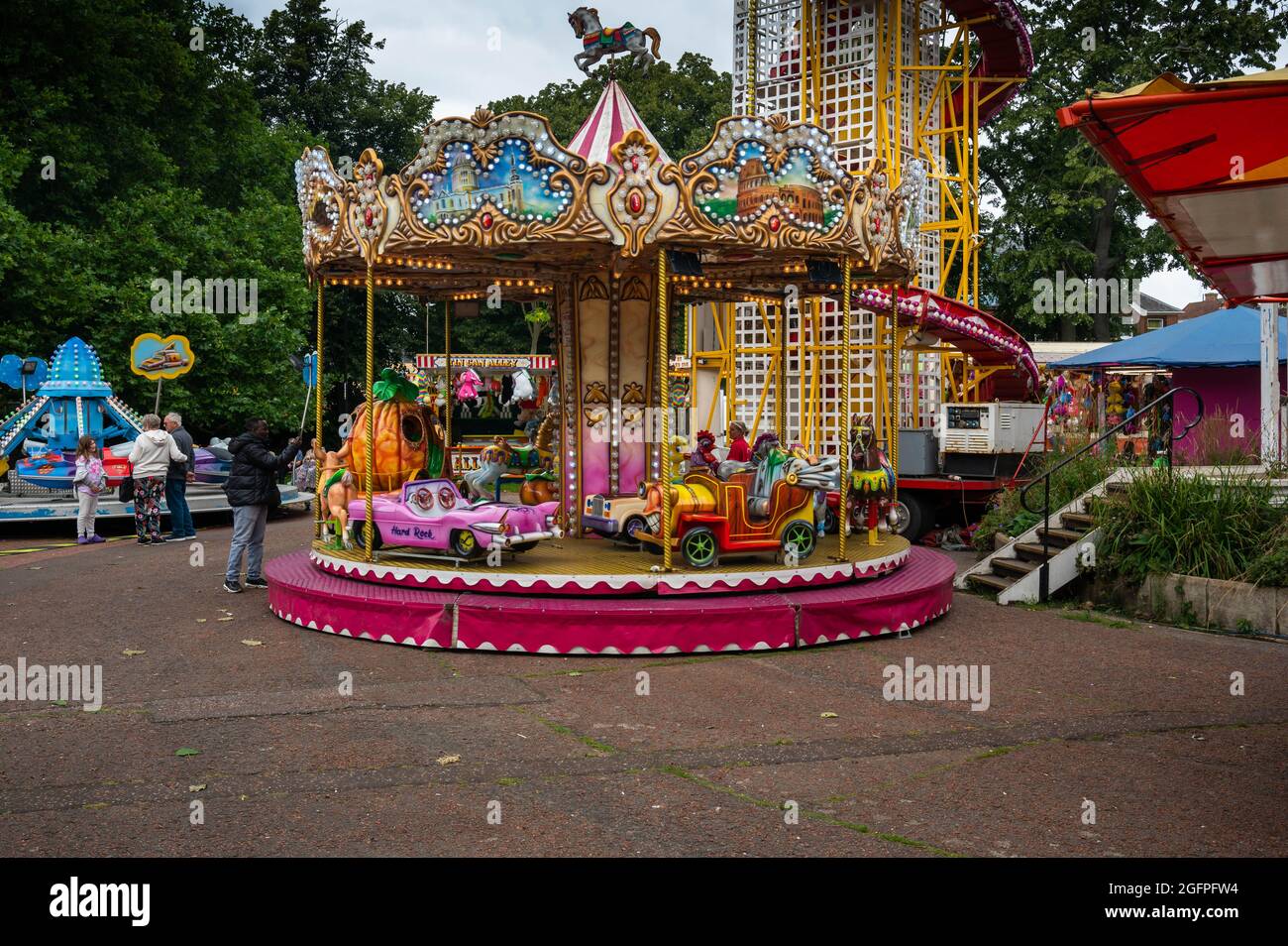 Mobile funfair held every year in Chapel field gardens in Norwich ...