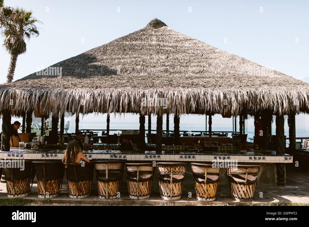 Beach cabana bar in Baja California, Mexico Stock Photo - Alamy
