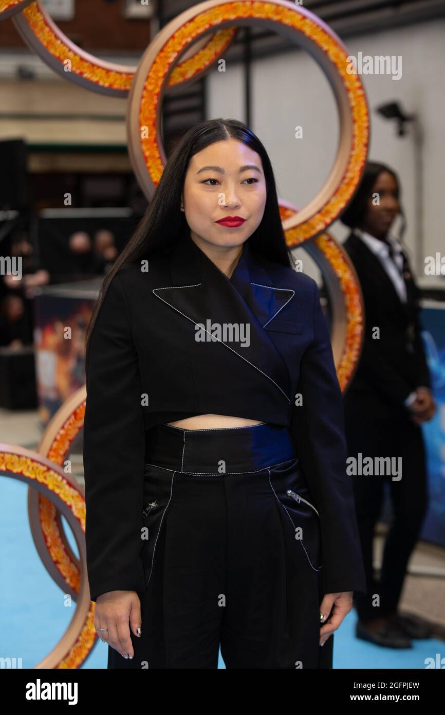 Awkwafina arriving for the UK premiere of Marvel Studio's Shang-Chi at ...