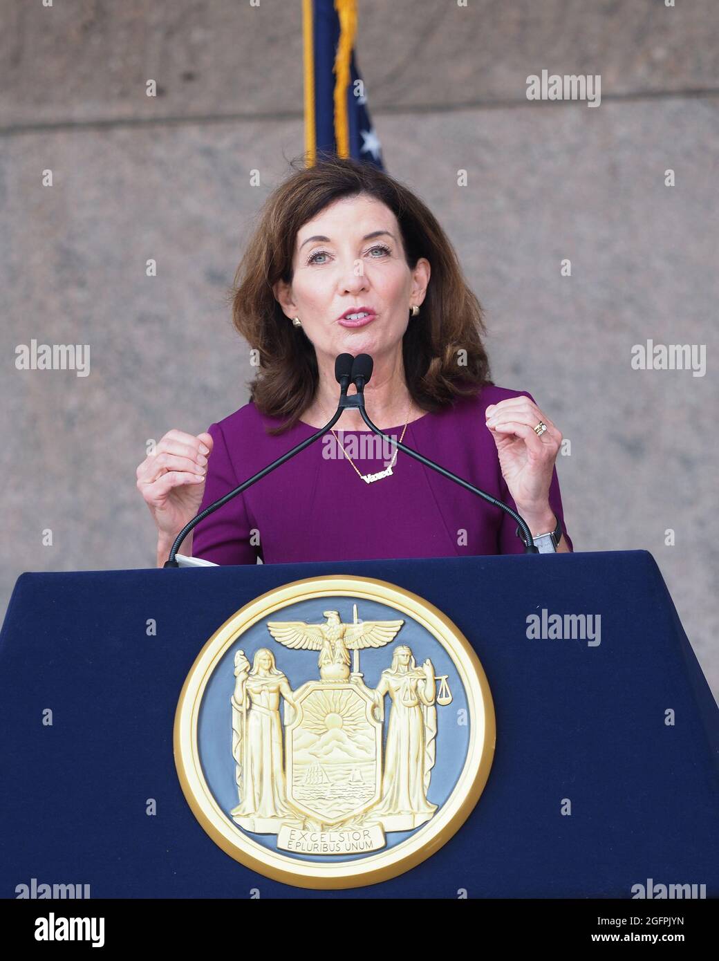 New York, New York, USA. 26th Aug, 2021. Governor Kathy Hochul at the ...