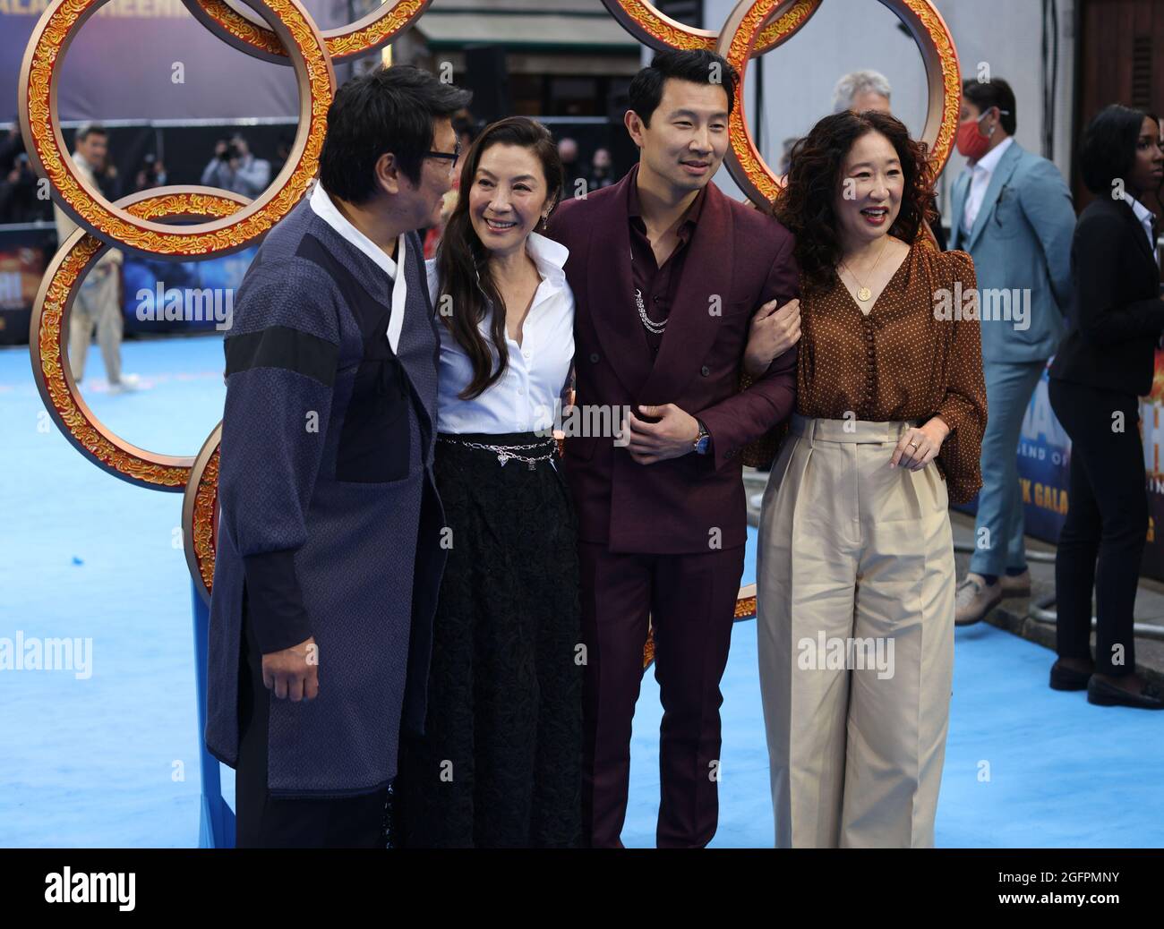 Benedict Wong, Michelle Yeoh, Simu Liu and Sandra Oh arriving for the ...