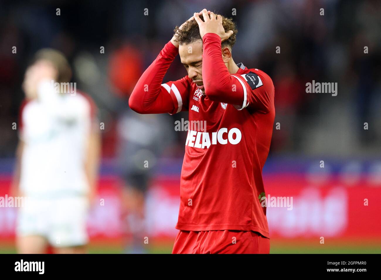ANTWERPEN, BELGIUM - AUGUST 26: Manuel Benson of Antwerp FC during the ...