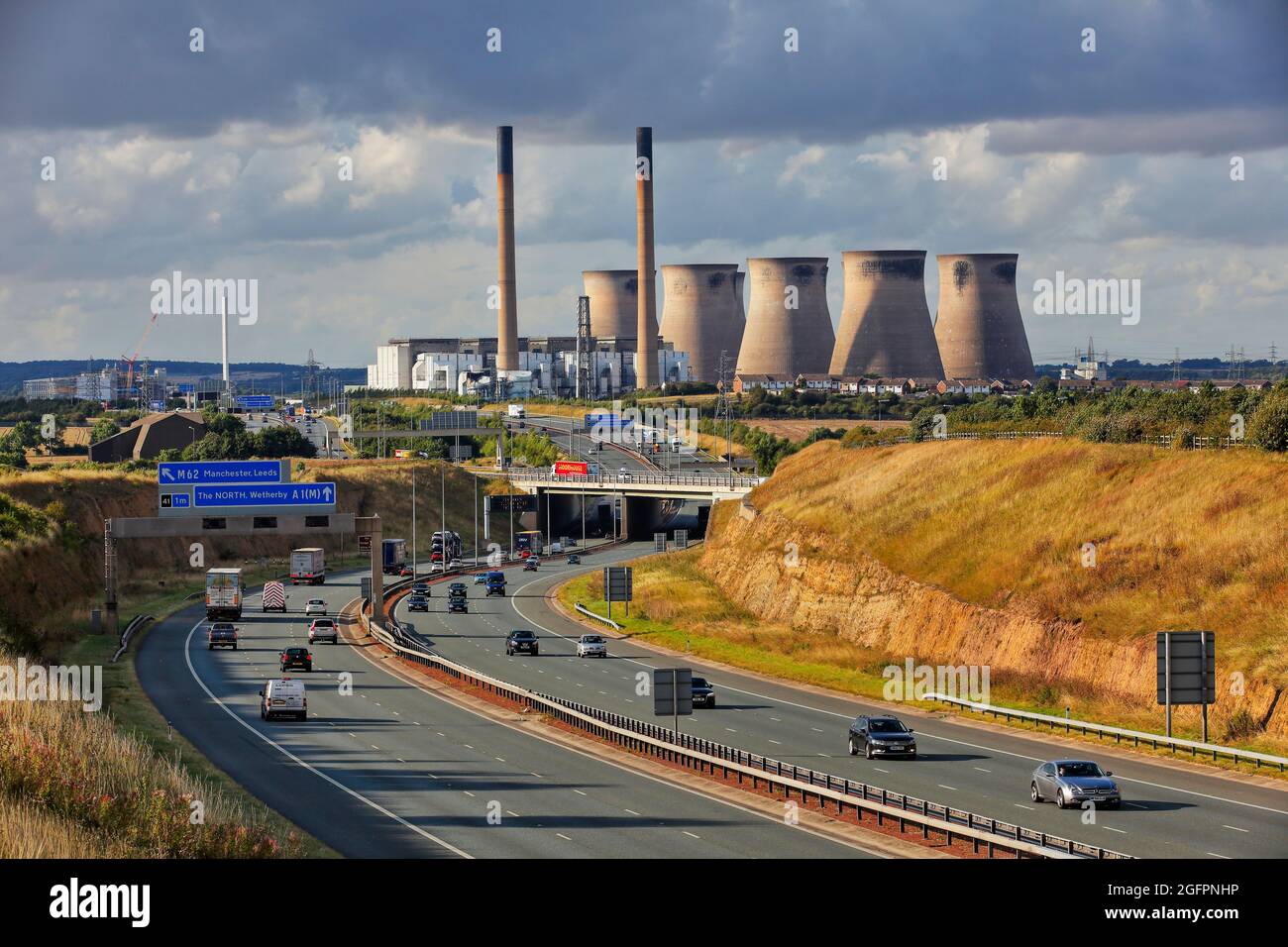 Ferrybridge Power Station before being demolished from 2019 to 2021 ...