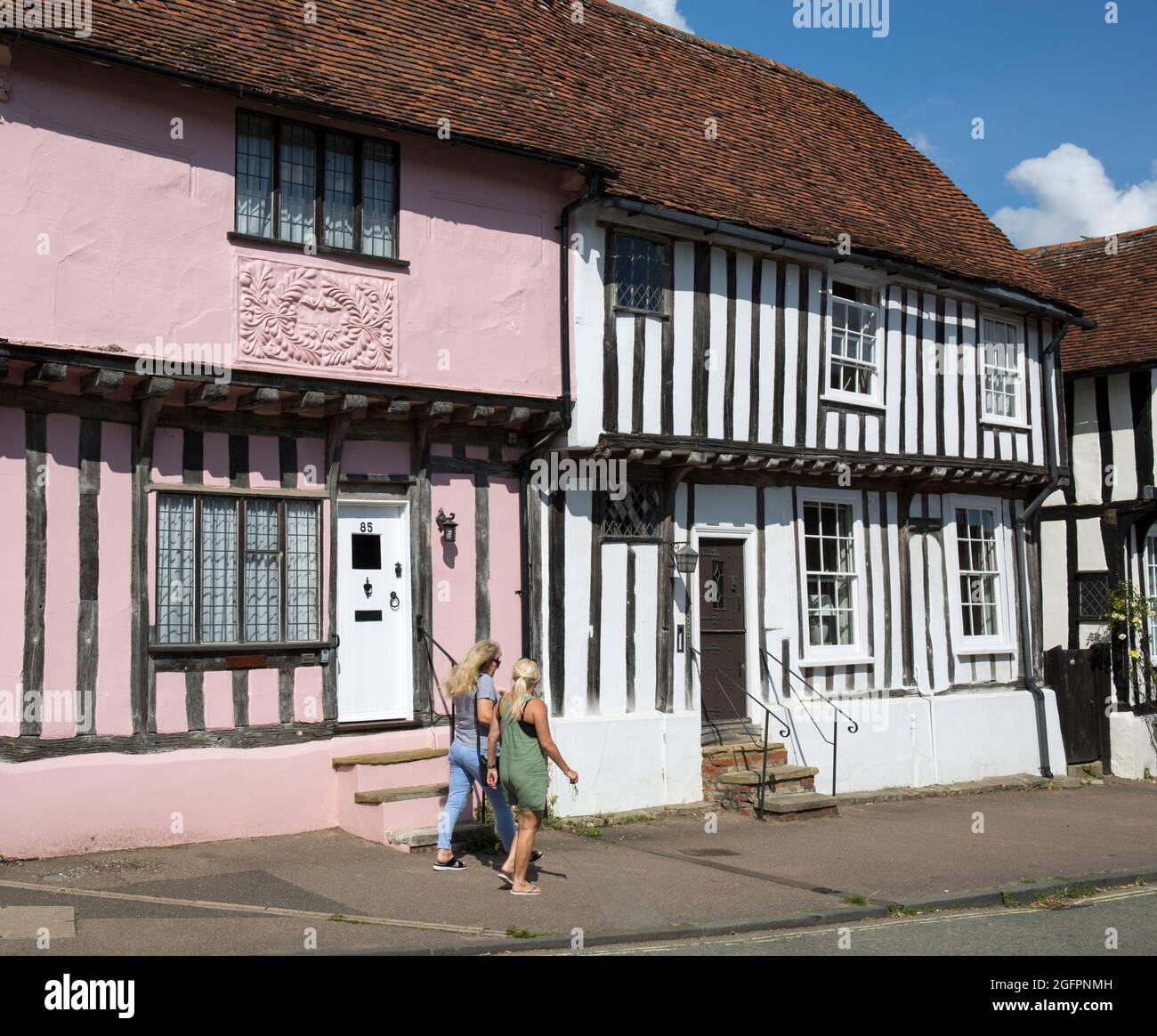 Cottages Church Street Lavenham Suffolk Stock Photo - Alamy