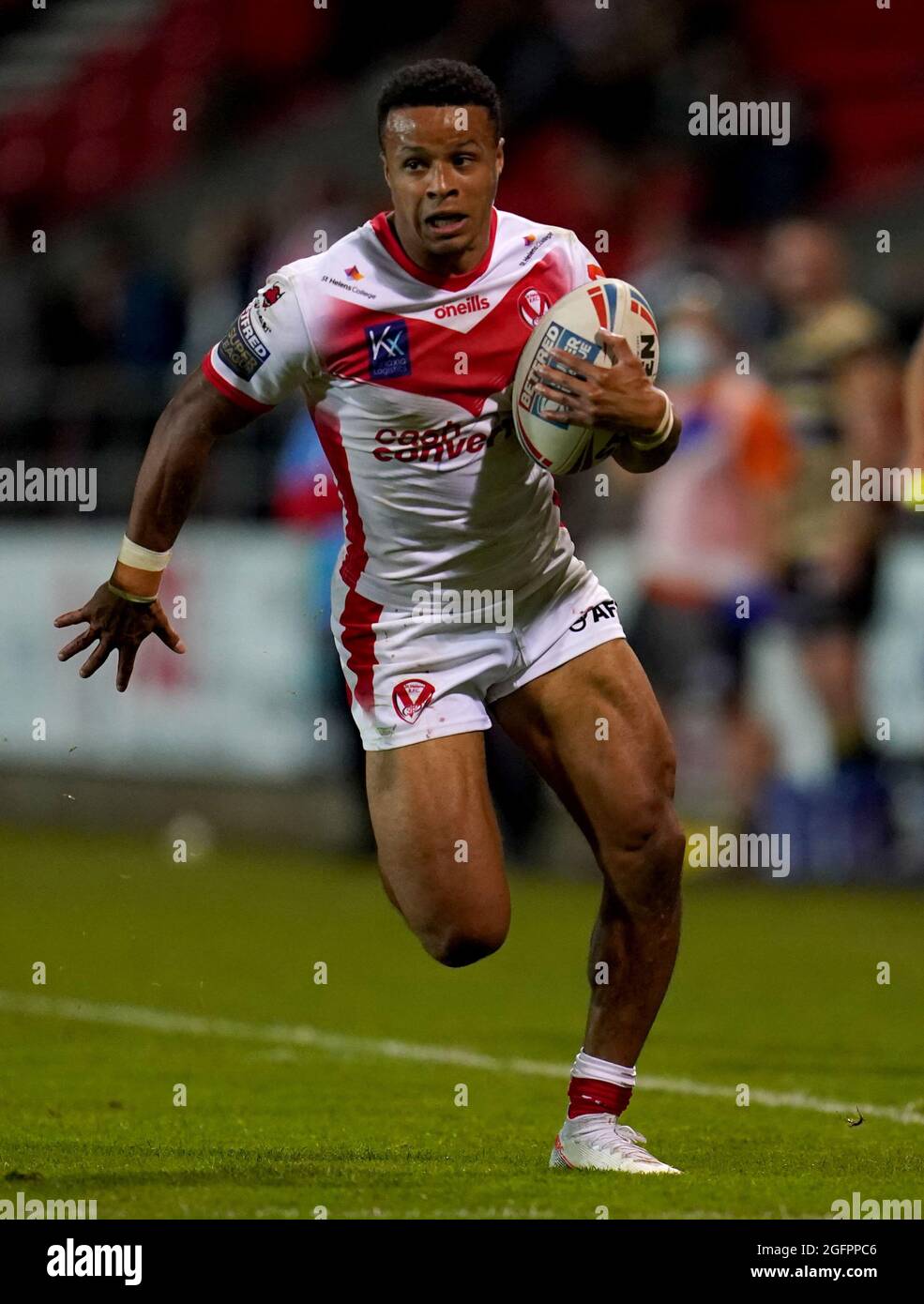 St Helens’ Regan Grace in action during the Betfred Super League match ...