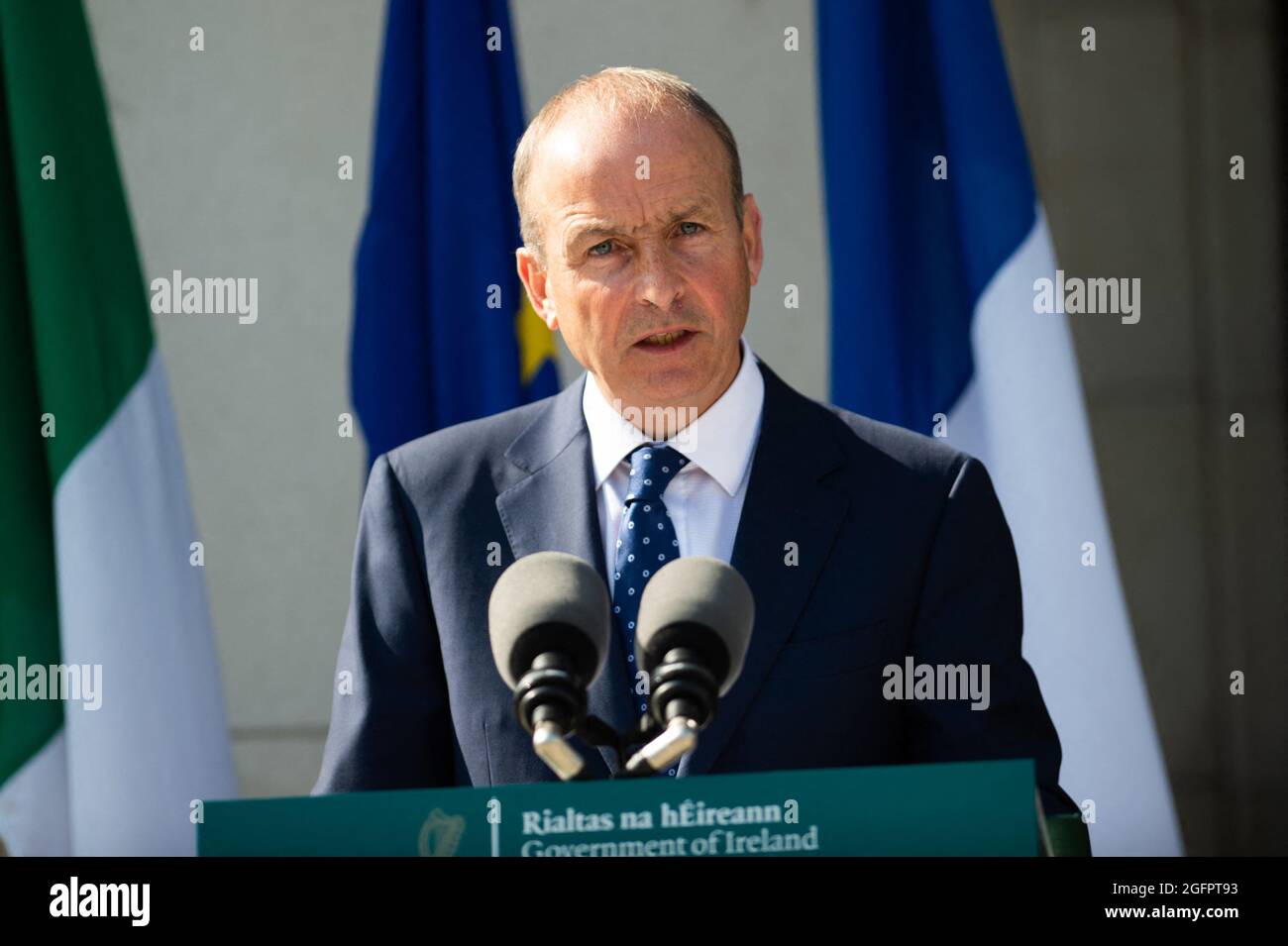 Ireland Prime Minister Taoiseach Micheal Martin hold a joint news ...