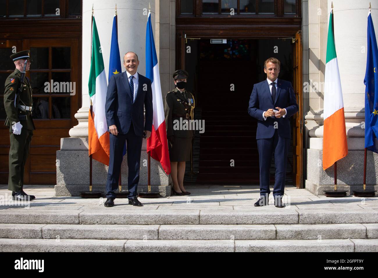 French President Emmanuel Macron meets Ireland Prime Minister Taoiseach ...