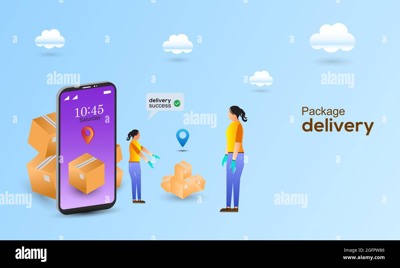 Online delivery concept warehouse logistic hi-res stock photography and ...