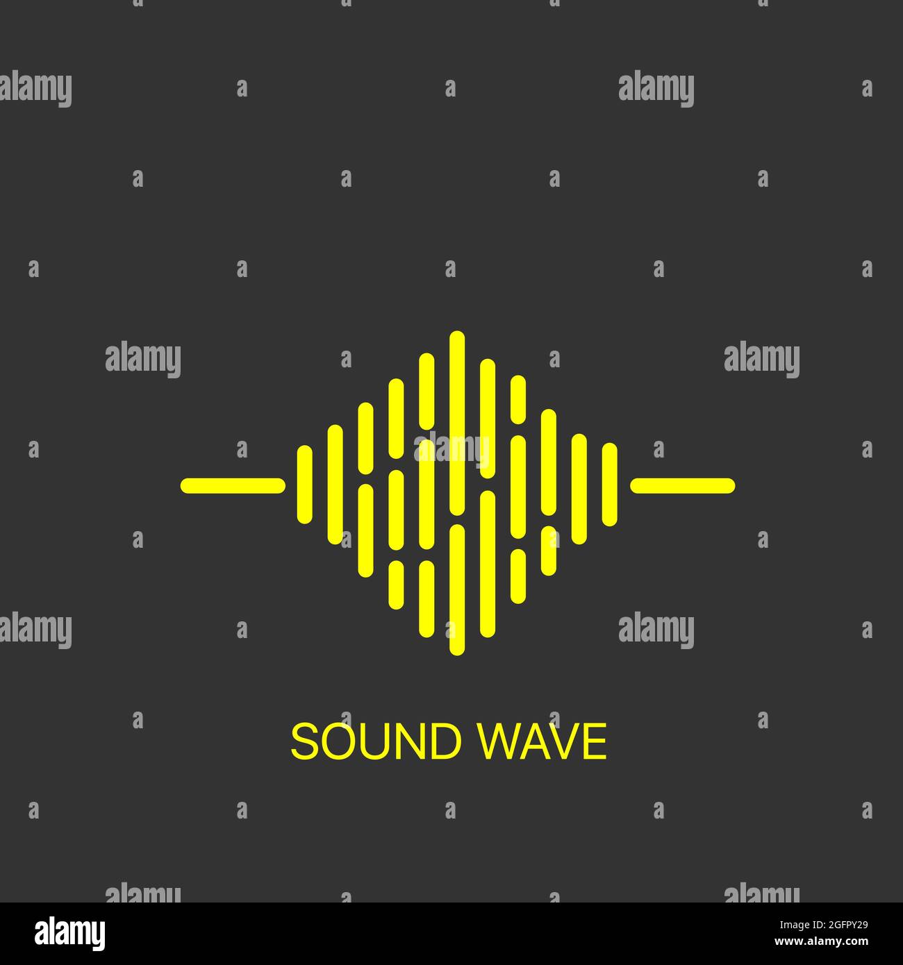 Sound wave vector icon. Sound wave equalizer sign Stock Vector Image ...