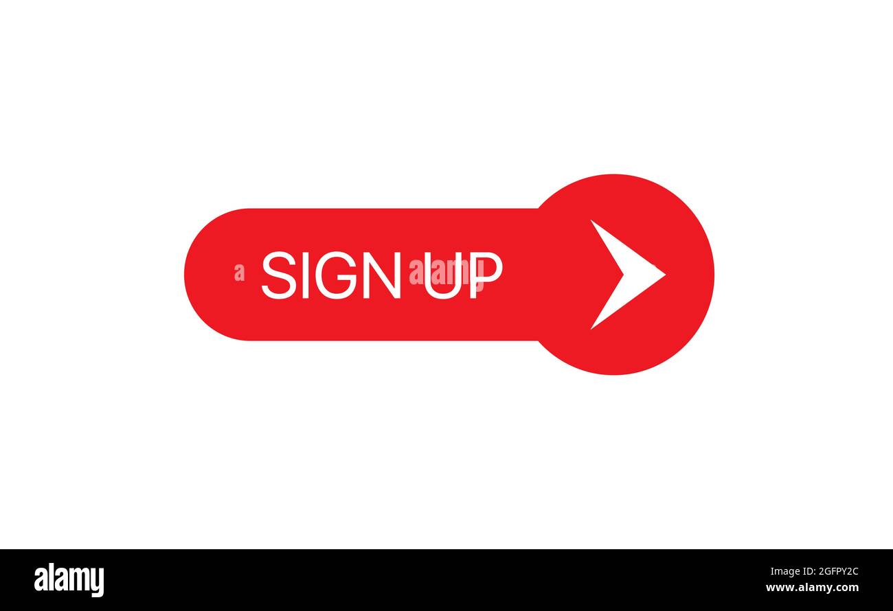 Sign up red button vector illustration for web Stock Vector Image & Art ...