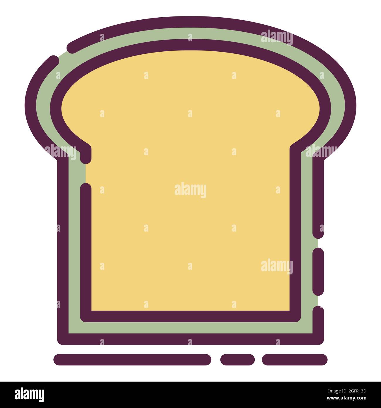 Icon Vector of Toast - Line Cut Style - Simple illustration, Editable ...