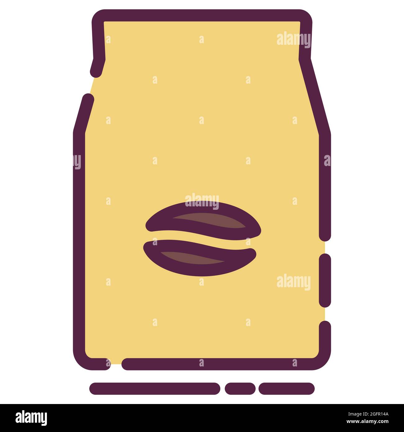 Icon Vector of Coffee Packets - Line Cut Style - Simple illustration ...