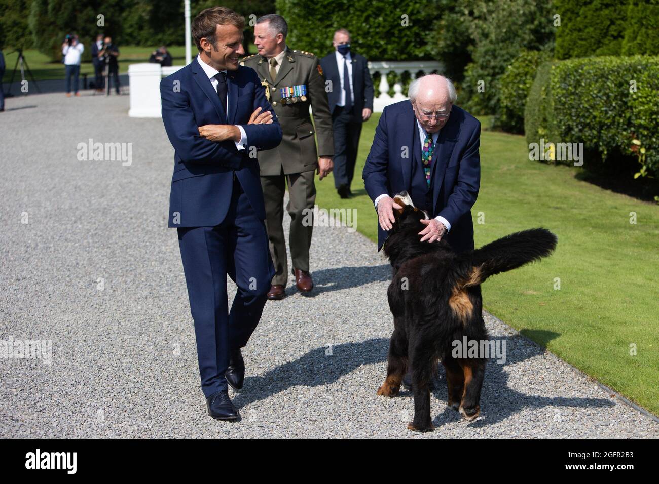 President of Ireland Michael D. Higgins speaks with French President ...