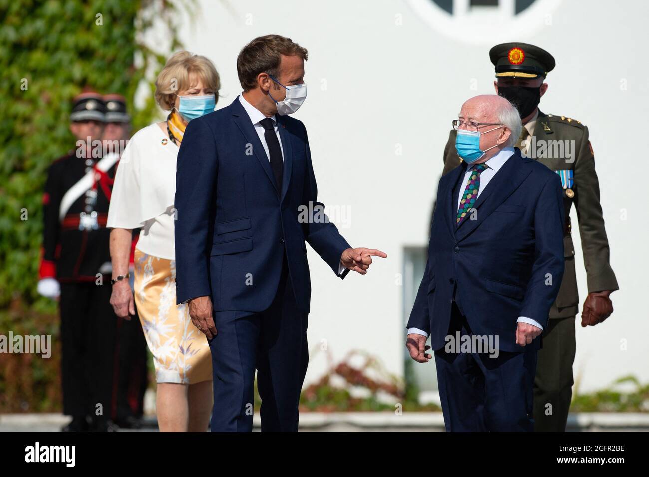President of Ireland Michael D. Higgins and his wife Sabina Coyne ...