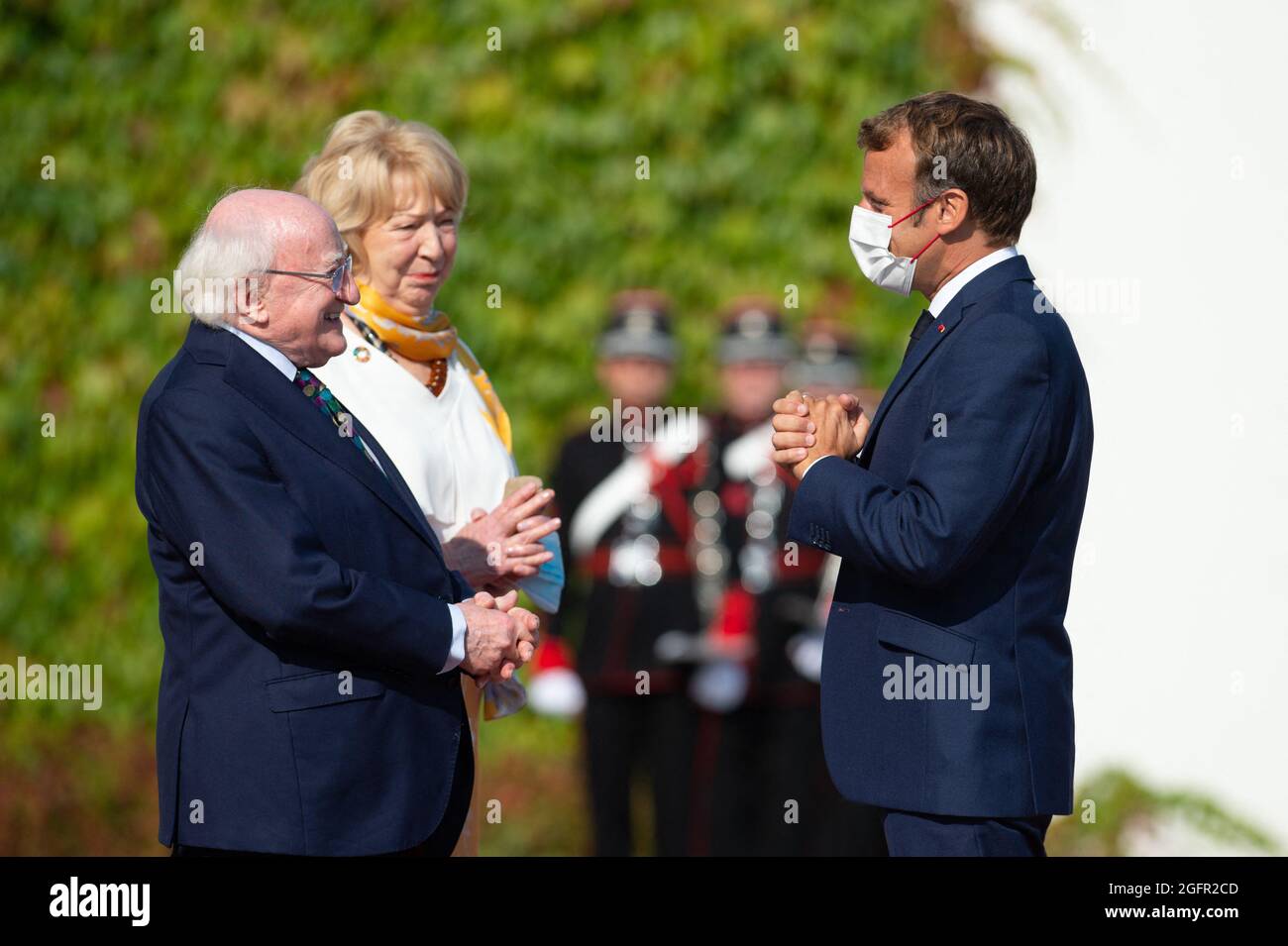 President of Ireland Michael D. Higgins and his wife Sabina Coyne ...