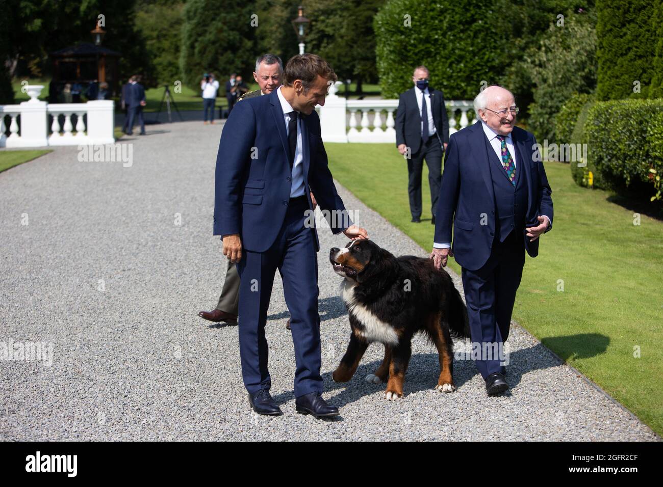 President of Ireland Michael D. Higgins speaks with French President ...