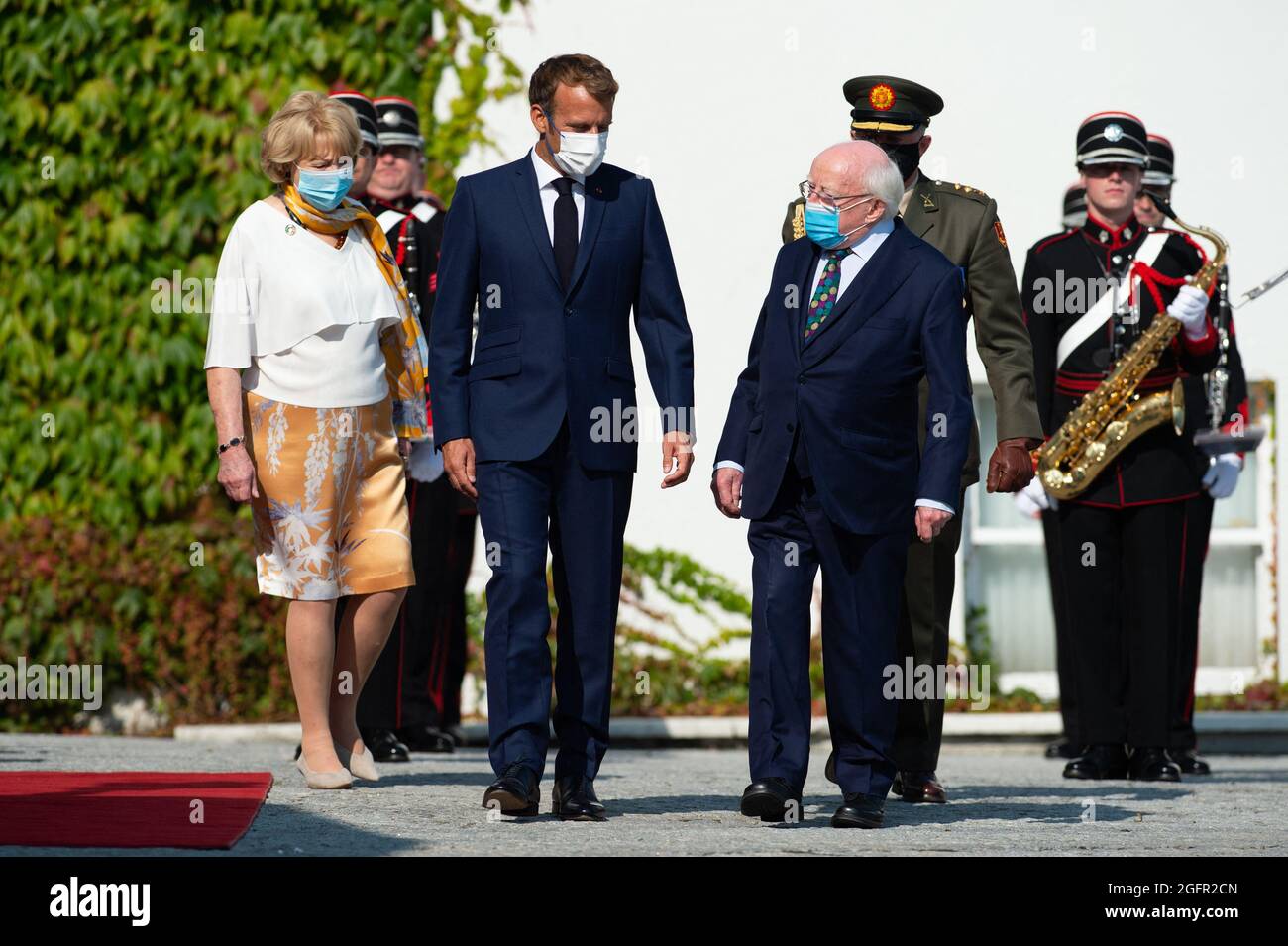 President of Ireland Michael D. Higgins and his wife Sabina Coyne ...