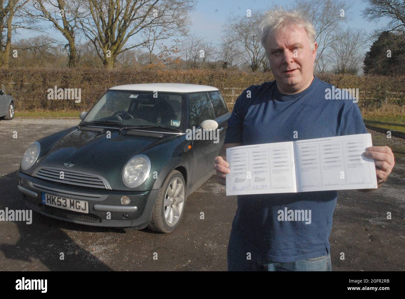 JOHN MARKS FROM DENMEAD, NEAR PORTSMOUTH WITH HIS AMAZING MINI HIS CAR ...
