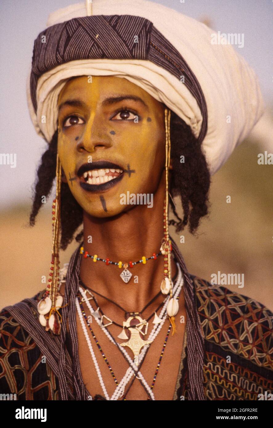 Akadaney, Niger. Fulani Wodaabe Dancer Stock Photo - Alamy