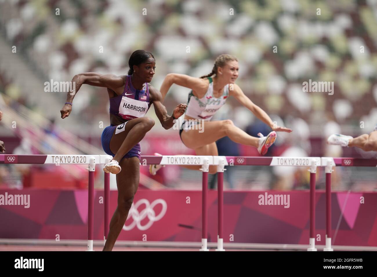 Kendra Harrison competed during the Tokyo 2020 Olympic Games qualifiers ...