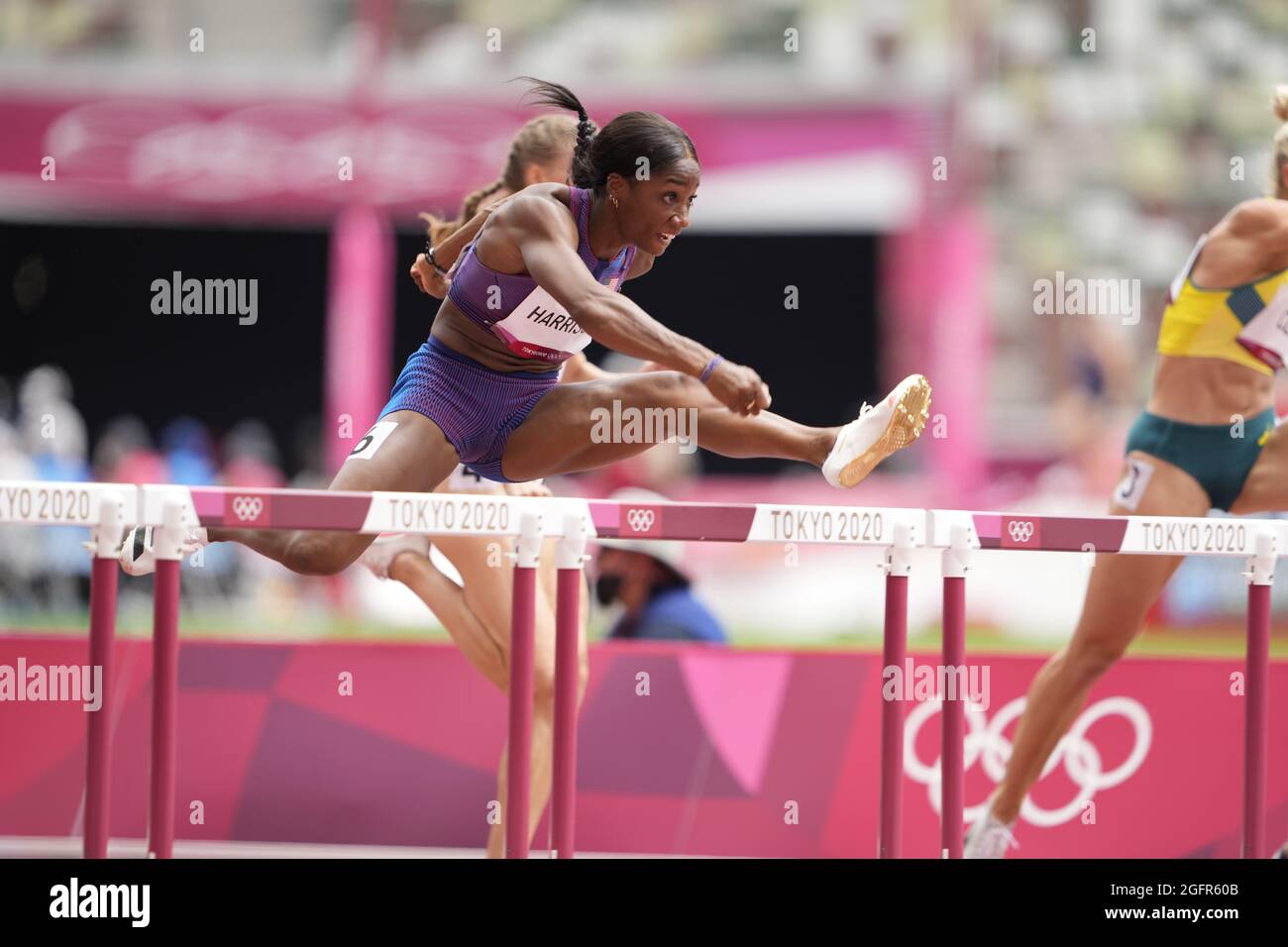 Kendra Harrison competed during the Tokyo 2020 Olympic Games qualifiers ...